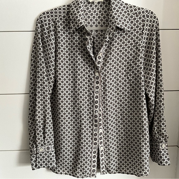Max Studio | Tops | Vintage Max Studio Black And White Button Down ...